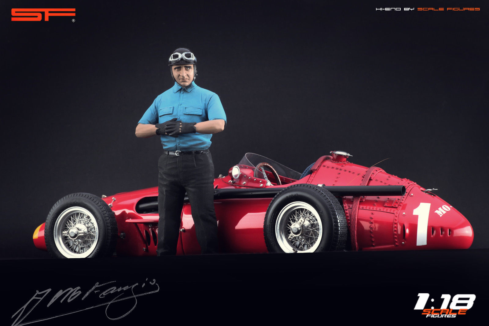 1/18 racing driver figure JUAN M. FANGIO by SF Scale Figures - handcra