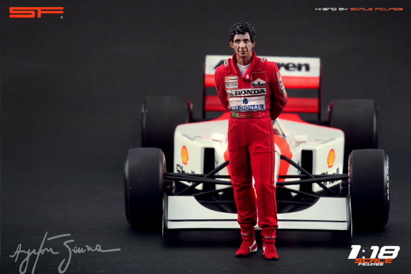 1/18 Ayrton Senna by SF Scale Figures - Handcrafted